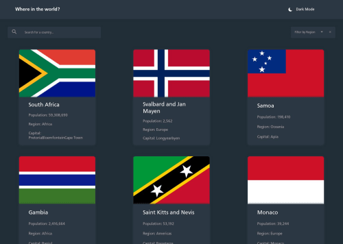 Frontend Mentor | Rest API Countries With flags made with ReactJS, TypeScript and SASS coding ...