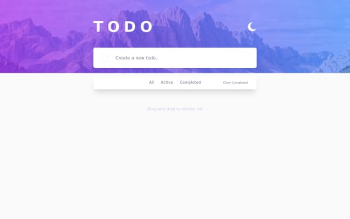 Frontend Mentor | Todo app built with HTML CSS and Javascript coding challenge solution