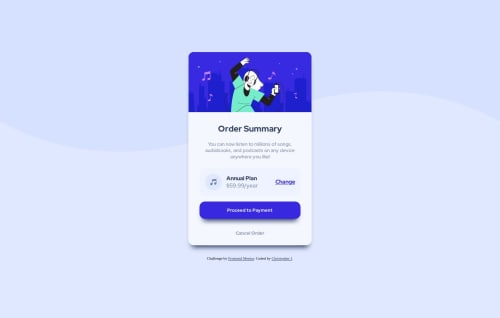 Order Summary || HTML | CSS | SVG | display: flex; coding challenge ...