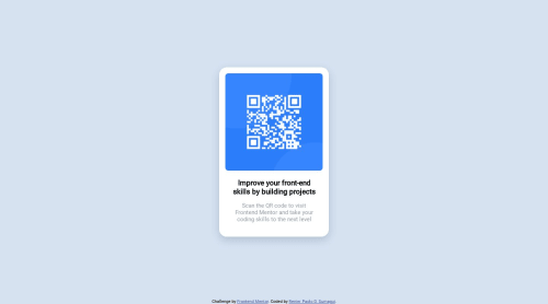 Responsive QR Code Component using HTML and CSS coding challenge solution