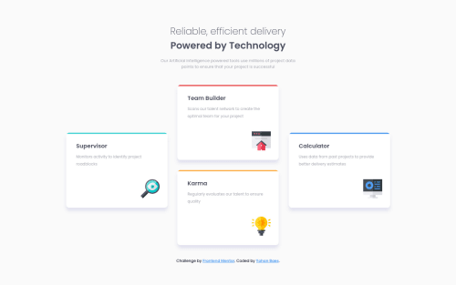 Four Card Section Challenge Responsive Html Css Coding Challenge