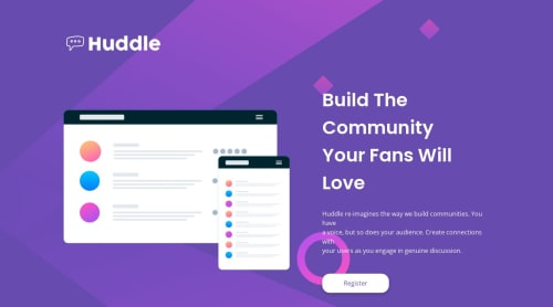 Frontend Mentor | Huddle Landing Page html css coding challenge solution