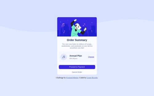 Frontend Mentor Order Summary Only With Html And Css Coding Challenge Solution