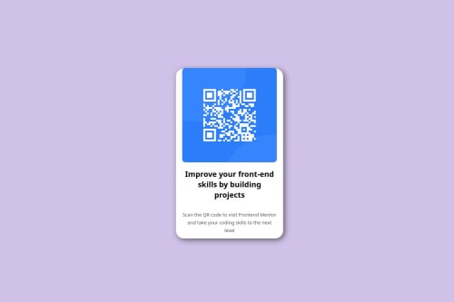 Frontend Mentor | Responsive QR code card with HTML and CSS coding challenge solution
