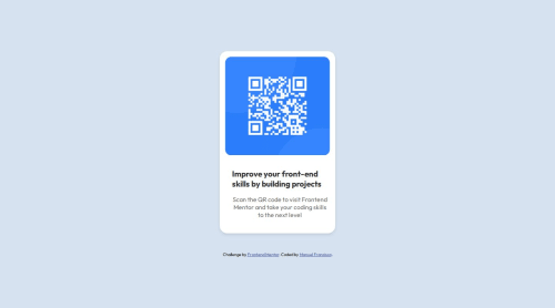 Responsive QR Code Component using CSS/Grid coding challenge solution