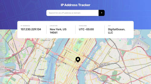 Frontend Mentor | IP Address Tracker using React coding challenge solution