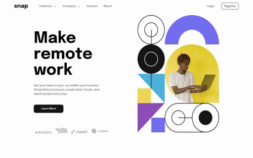 Frontend Mentor | intro section with dropdown menu coding challenge solution