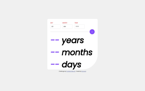 Frontend Mentor | age-calculator-app-main coding challenge solution