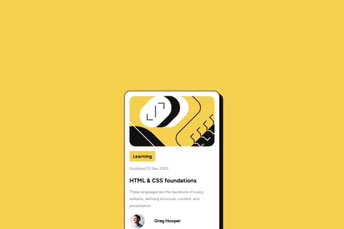 Blog-preview-card coding challenge solution