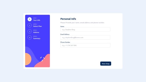 Frontend Mentor | Responsive Multi-Step Form With TypeScript, React, Framer and Zustand. coding ...