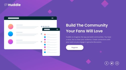 Responsive huddle landing page using CSS grid and flexbox coding challenge solution | Frontend ...