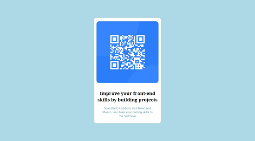 Responsive QR Code using Html and Css coding challenge solution | Frontend Mentor
