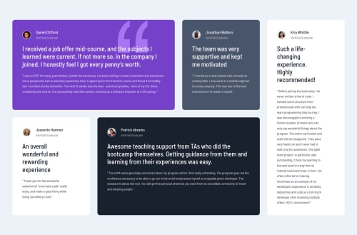 Frontend Mentor | Testimonials grid section using HTML & CSS coding ...