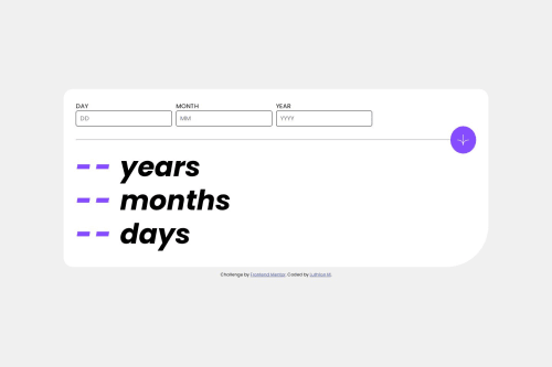 Frontend Mentor | Age Calculator App With Grid Layout and More coding challenge solution