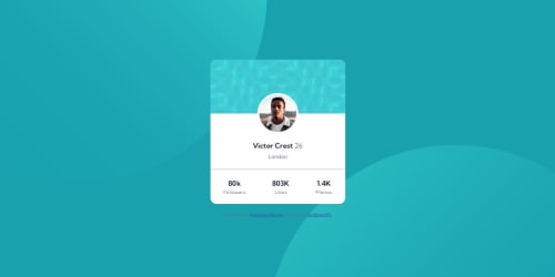 Profile Card Component using HTML and CSS coding challenge solution