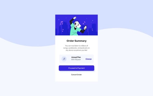 Order Summary Component coding challenge solution