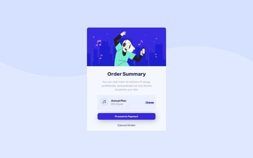 Frontend Mentor Order Summary Component Html Css Coding Challenge 4917