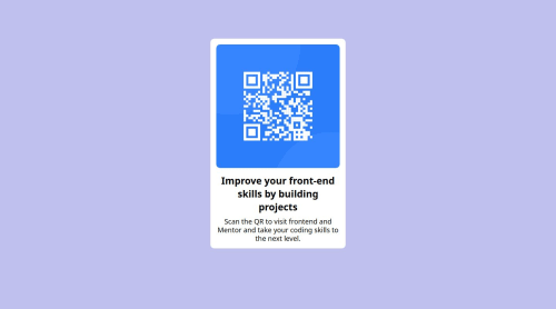 QR-Component using just HTML and CSS coding challenge solution