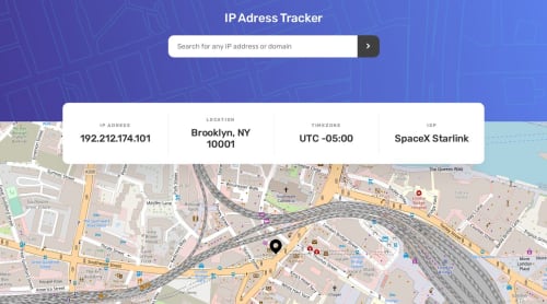 Frontend Mentor | Ip adress tracjer app with react coding challenge solution
