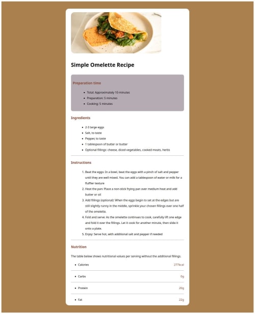 Frontend Mentor | responsive page reciept using css flexbox coding challenge solution
