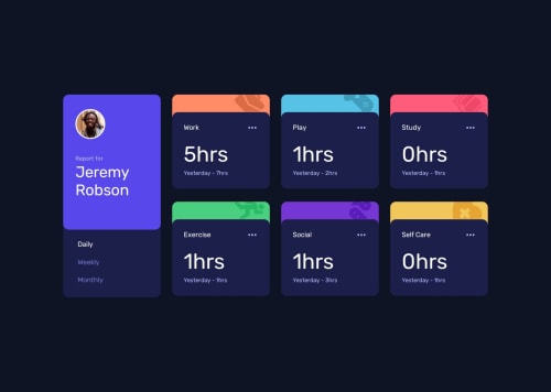 Frontend Mentor Time Tracking Dashboard Coding Challenge Solution