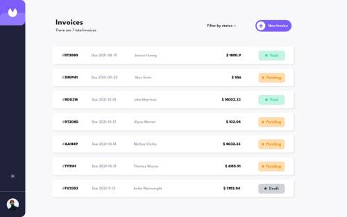 Frontend Mentor | Invoice App Proto coding challenge solution