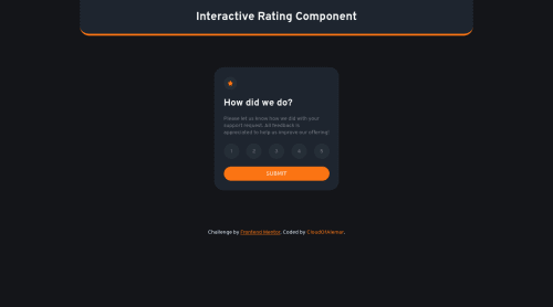 Frontend Mentor | Interactive Rating Component using HTML, CSS and JS coding challenge solution