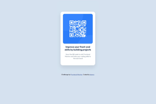 QR Code component with HTML/CSS coding challenge solution | Frontend Mentor