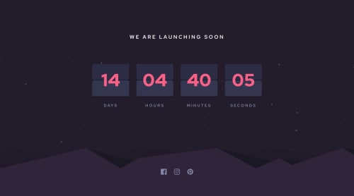 Frontend Mentor | launch countdown timer coding challenge solution