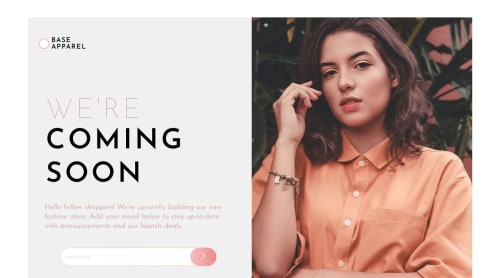 Responsive coming soon page using Flexbox, Grid, JavaScript validation coding challenge solution ...