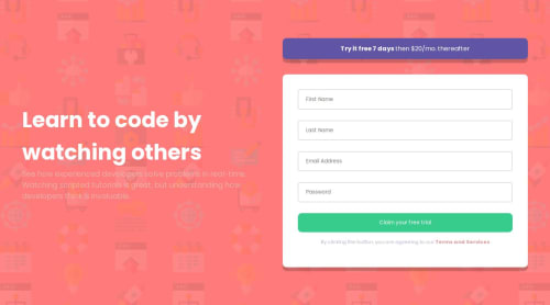 Frontend Mentor Intro Component With Sign Up Form Coding Challenge