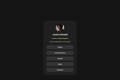Frontend Mentor | Social link profile using CSS Flexbox coding challenge solution