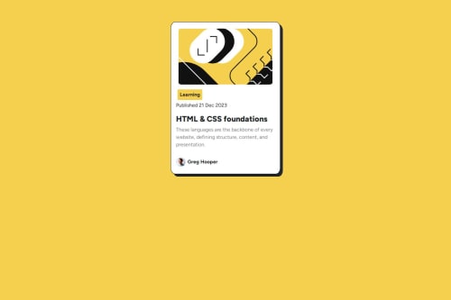 Frontend Mentor Challenge 01 Coding Challenge Solution