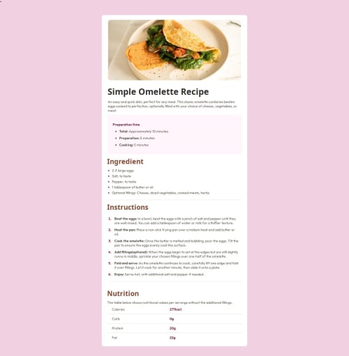 Frontend Mentor | Recipe page using Html & CSS coding challenge solution