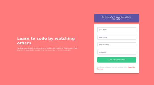 Frontend Mentor | Responsive Login Form coding challenge solution