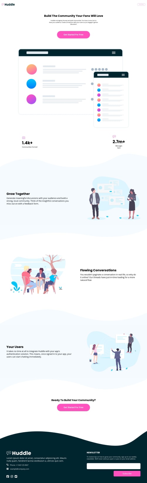 Frontend Mentor | Responsive Huddle Landing page using HTML & CSS ... Frontend Mentor | Responsive Huddle Landing page using HTML & CSS ...