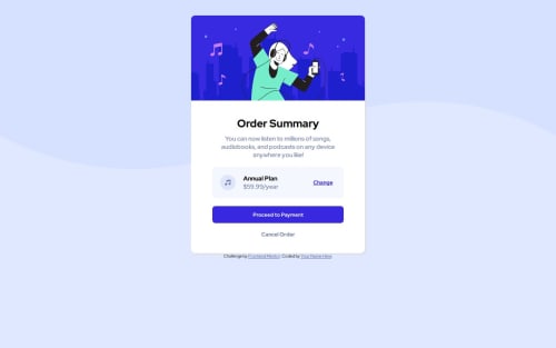 Frontend Mentor | Order summary component HTML CSS Flex-box coding challenge solution