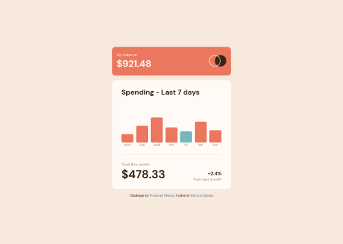 Frontend Mentor | Expenses chart component coding challenge solution