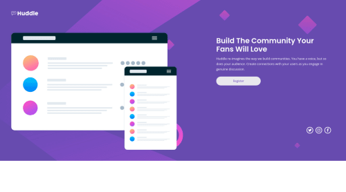 Frontend Mentor | Huddle Landing Page using CSS & HTML coding challenge solution