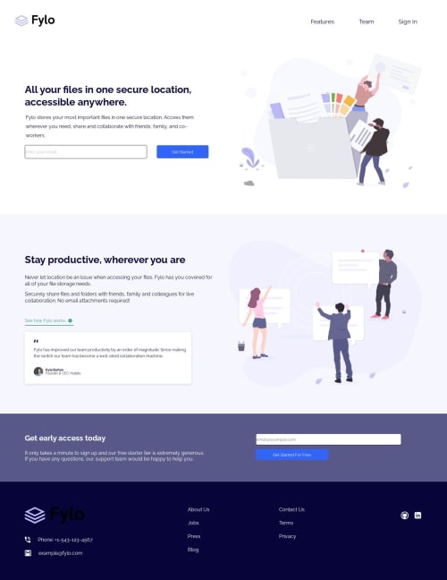 Frontend Mentor | responsive landing page using flex-box coding challenge solution