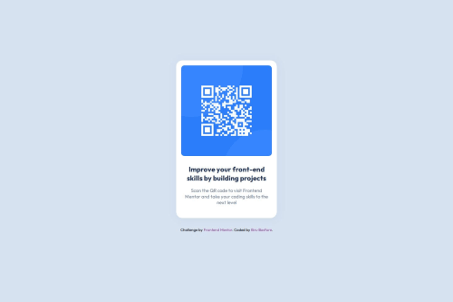 QR Code Component with HTML & CSS coding challenge solution
