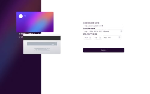 Frontend Mentor | Interactive card details form coding challenge solution Frontend Mentor | Interactive card details form coding challenge solution