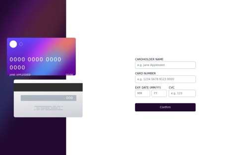 Frontend Mentor | Interactive card details form coding challenge solution