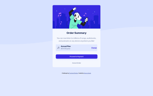Frontend Mentor | Simple order summary card with HTML and CSS coding challenge solution
