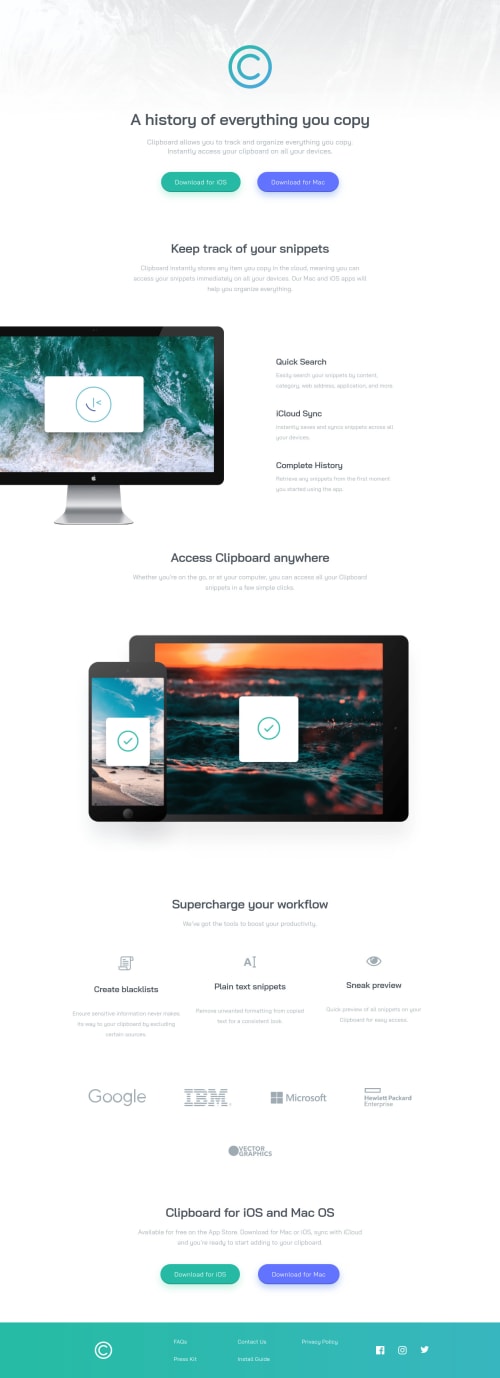 Clipboard Landing Page - Vanilla CSS (Custom Scrollbar + Easter Egg) coding challenge solution ...