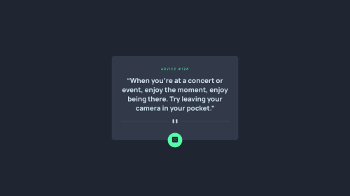 Frontend Mentor | Advice Generator App coding challenge solution