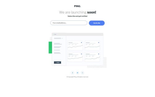Frontend Mentor | Responsive ping single column coming soon page using ...