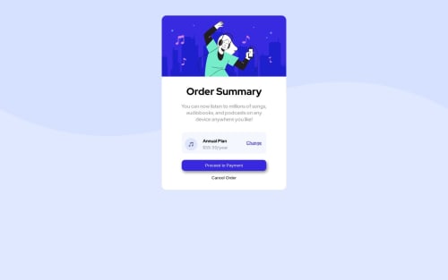 Frontend Mentor Order Summary Component With Css Coding Challenge 8716