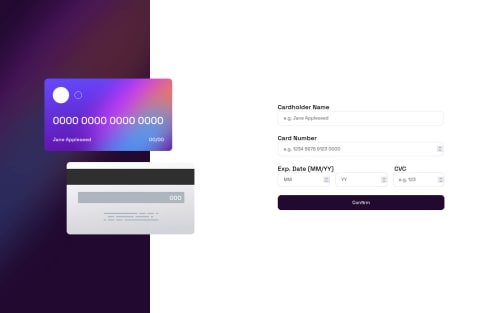 Frontend Mentor | Responsive Interactive card details form with HTML, CSS & JavaScript coding ...