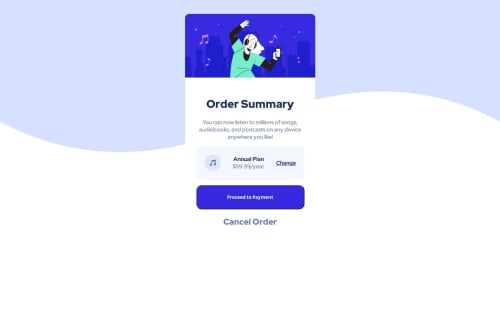 order-summary-component coding challenge solution | Frontend Mentor